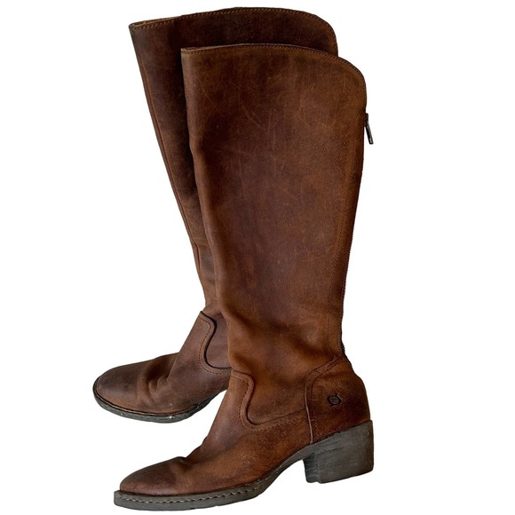 Born | Shoes | Born Riding Tall Cowboy Boots Brown Leather Size 7 2 ...
